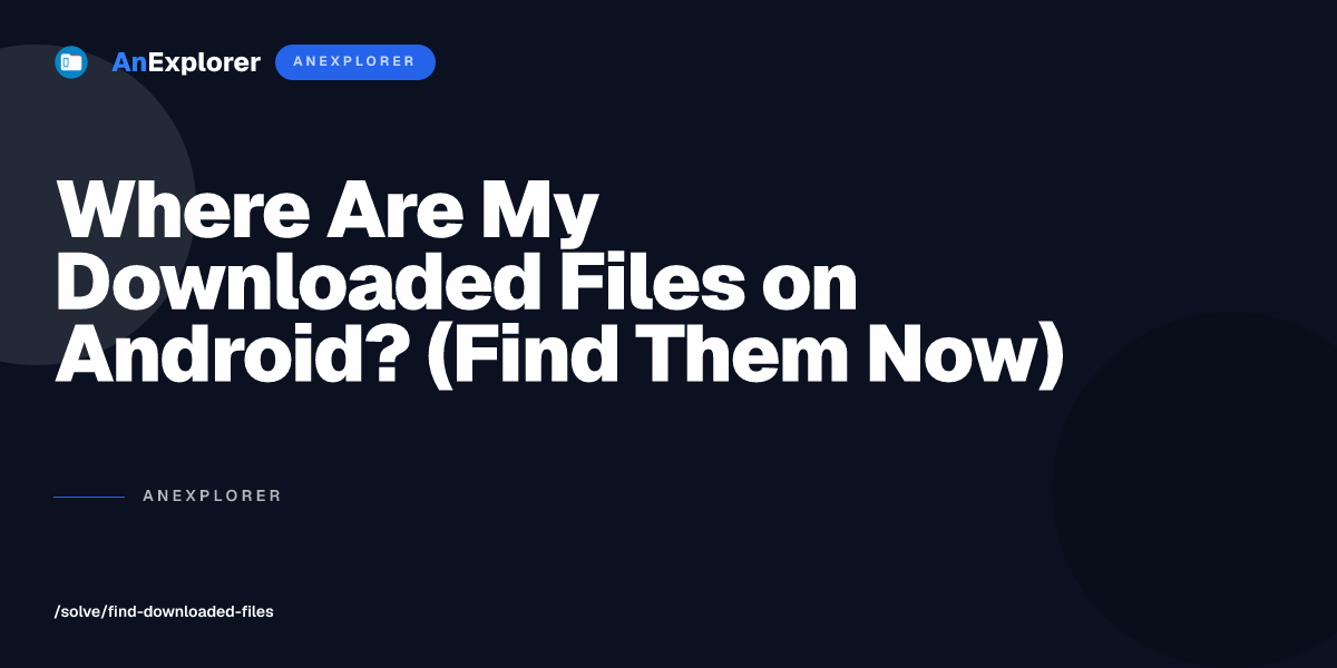 Where Are My Downloaded Files on Android? (Find Them Now) | AnExplorer